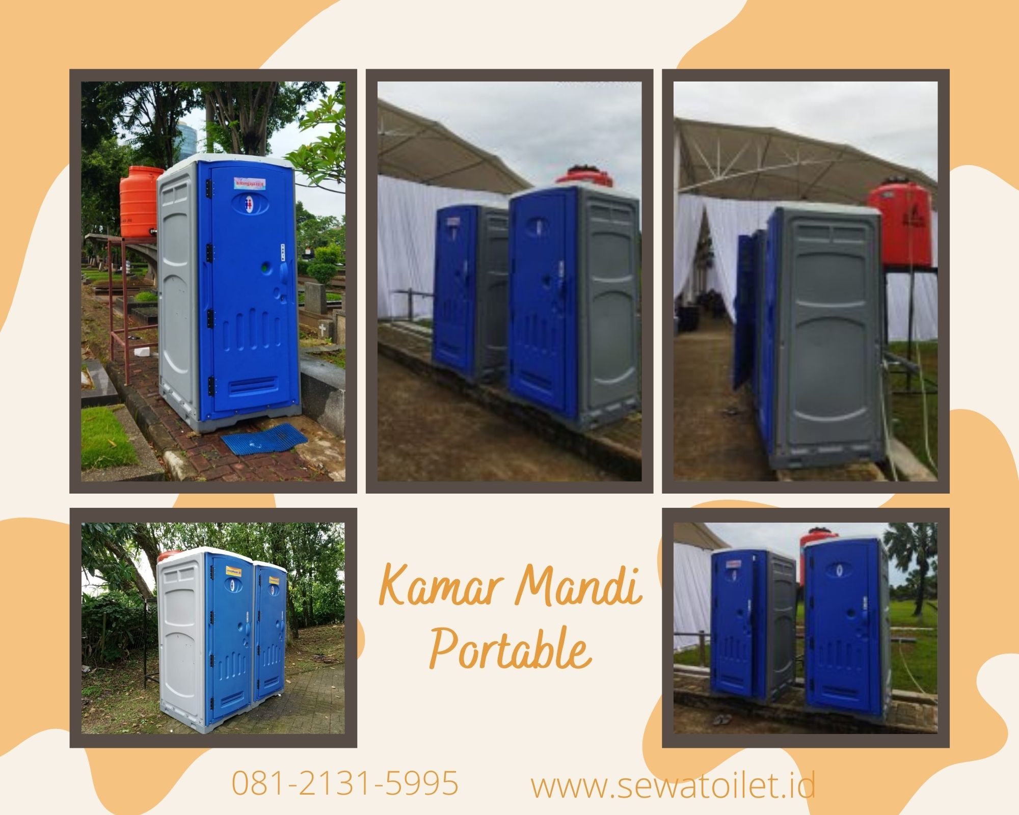 Sewa Kamar Mandi Portable Siap Pakai Jakarta Hp.081-2131-5995 (MIR)